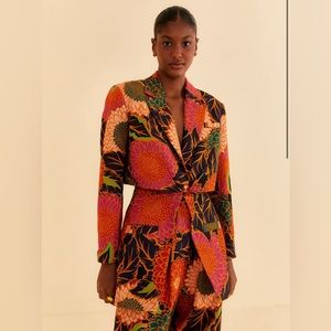 FARM Rio | Jackets & Coats | Farm Rio Black Vintage Garden Cut Out ...